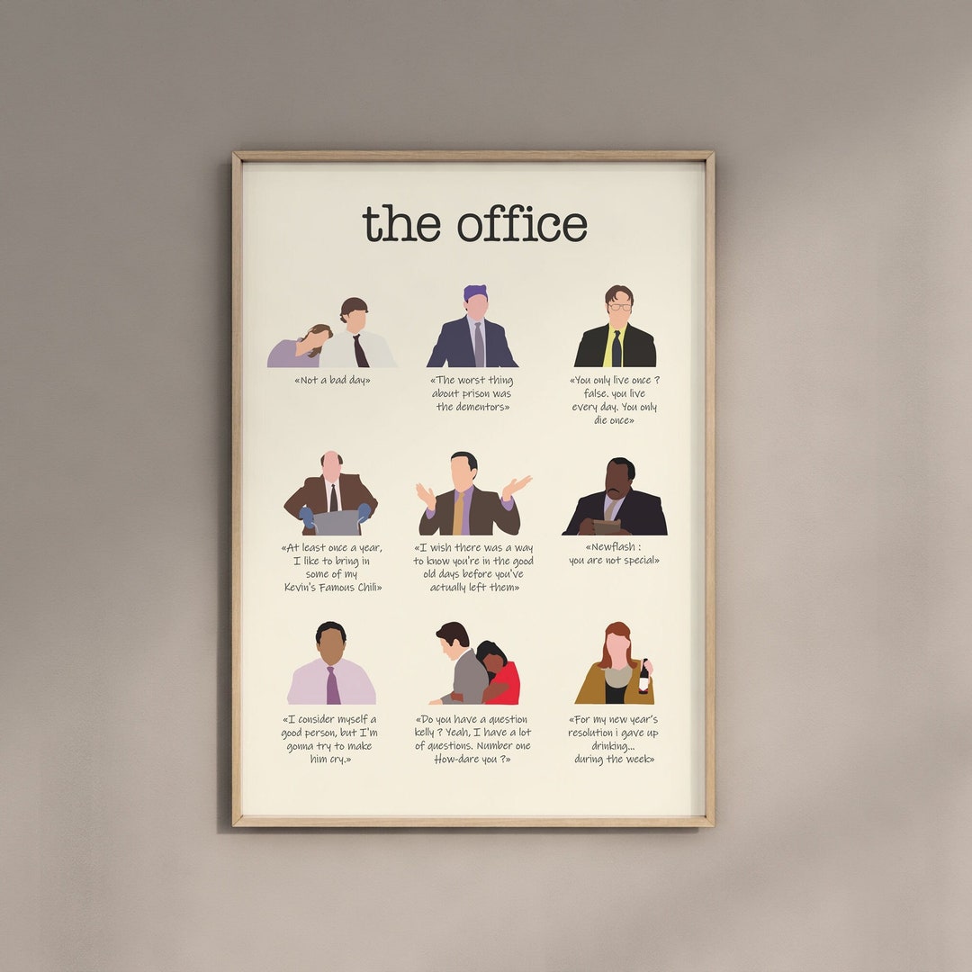 THE OFFICE Poster Quotes the Office Cast Poster TV Series - Etsy