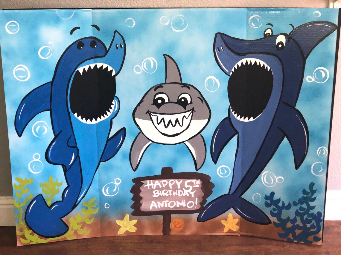 Shark Party Shark Photo Op-shark Photo Booth Shark Birthday | Etsy Canada
