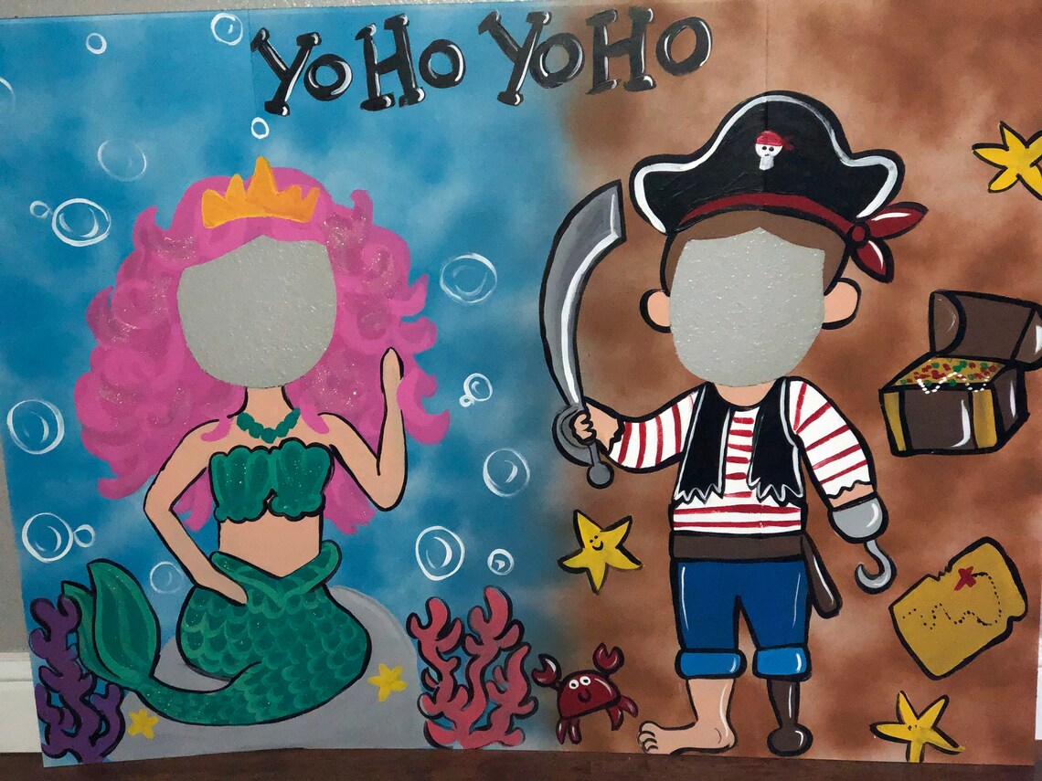 Mermaid Party Pirate Party Mermaid Birthday Pirate - Etsy