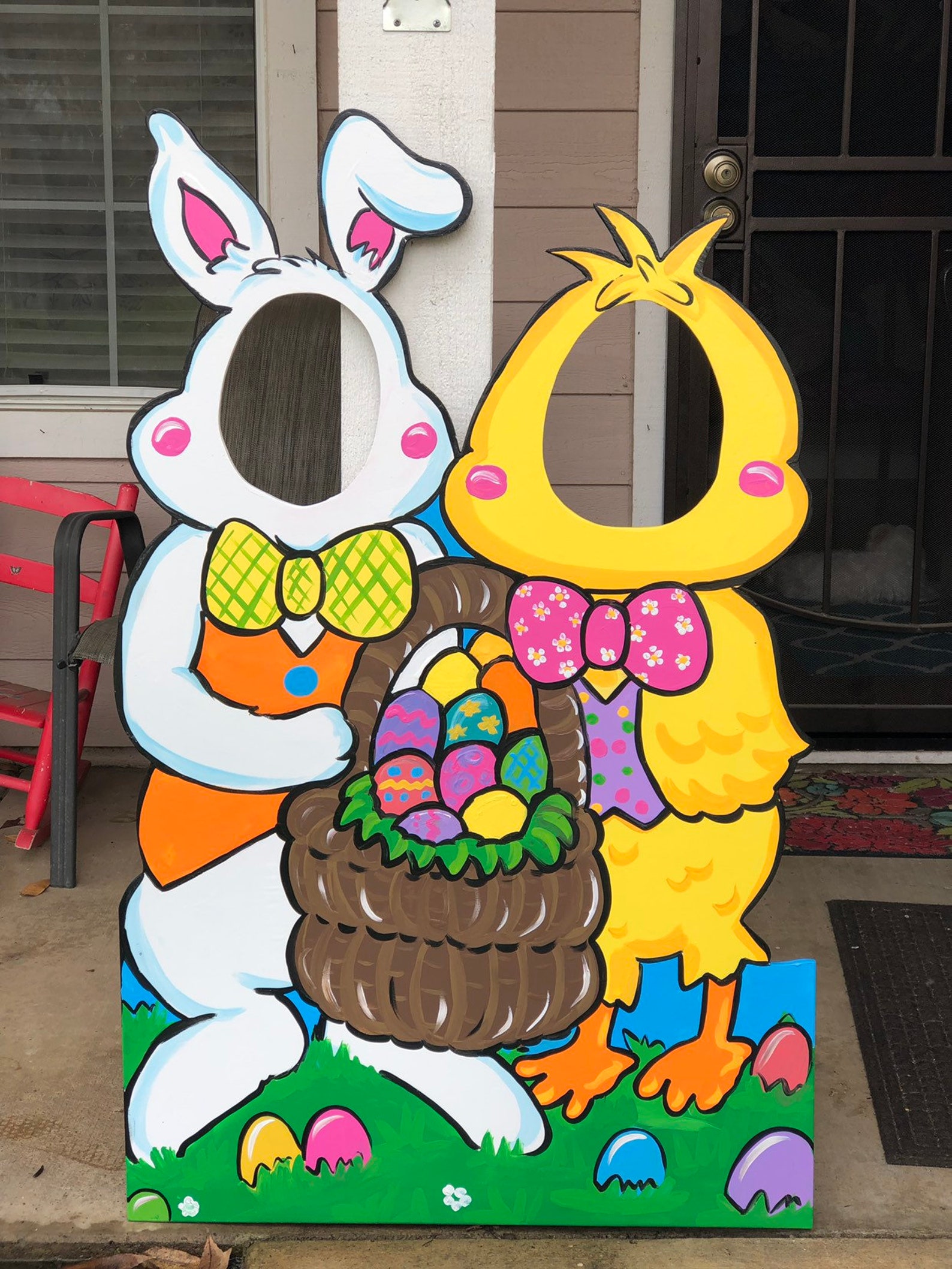 Easter Photo Prop Easter Bunny Op Easter Photo Op Easter Face in Hole ...