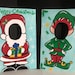 Santa Photo Prop Santa Face Hole Elf Face in Hole Santa | Etsy