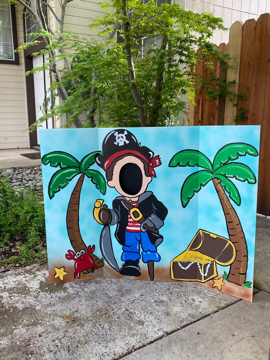Pirate Party- Pirate Birthday- Pirate Cutout- Pirate Face in Hole ...
