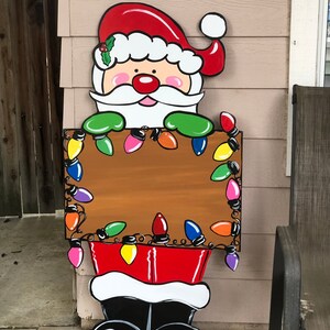 Santa Yard Sign- Christmas Yard Art- Santa Outdoor Decoration- Santa ...
