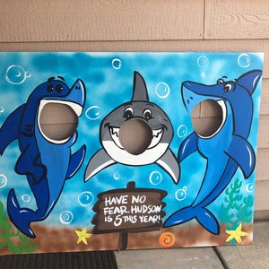 Shark Party- Shark Photo Op-shark Photo Booth- Shark Birthday- Shark ...