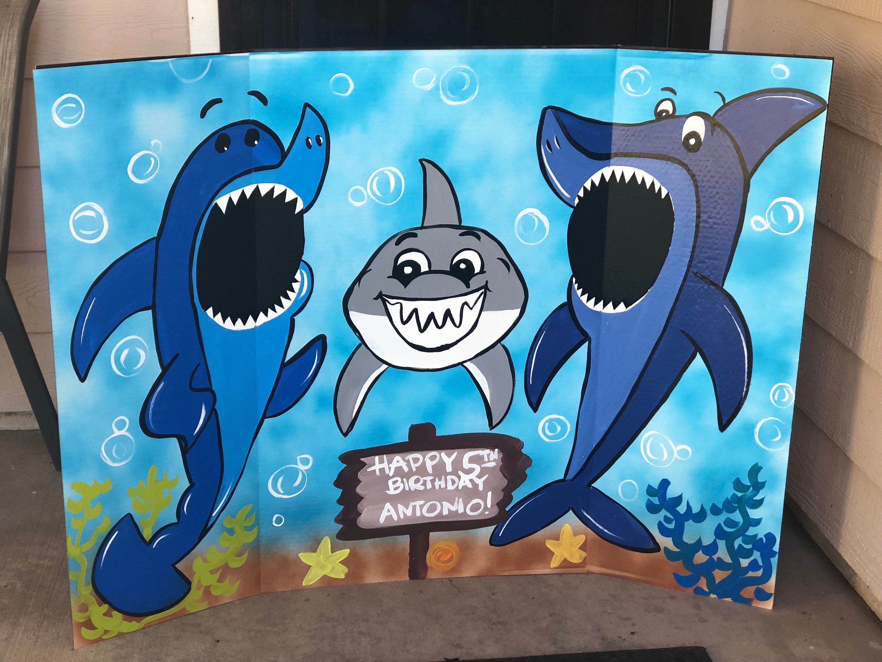 Shark Party Shark Photo Op-shark Photo Booth Shark Birthday | Etsy Canada