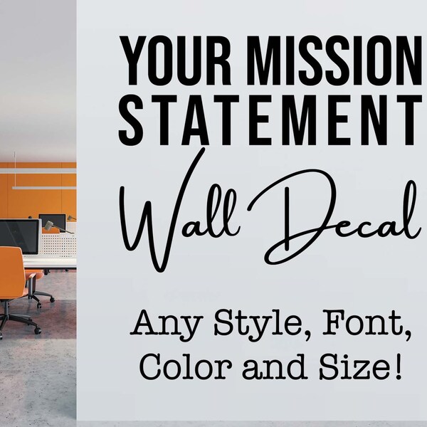 Mission Statement Wall Decal - Etsy