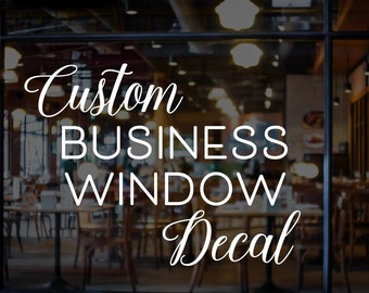 ANY LOGO, Name of Company Customisable Window, Door Vinyl Decal for ...