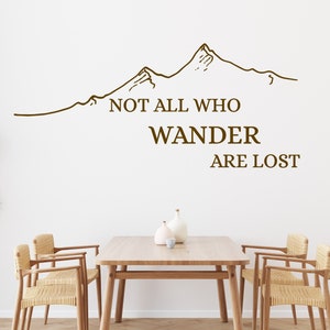 Not All Who Wander Are Lost Wall Decal - Wanderlust Vinyl Decal ...