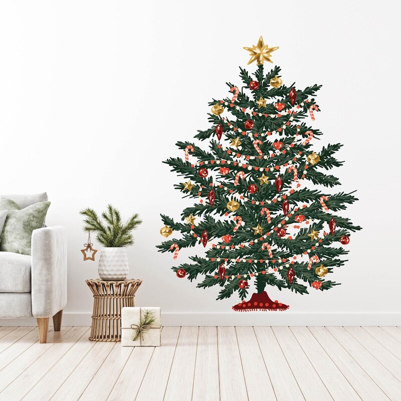 Christmas Tree Wall Decal - Etsy