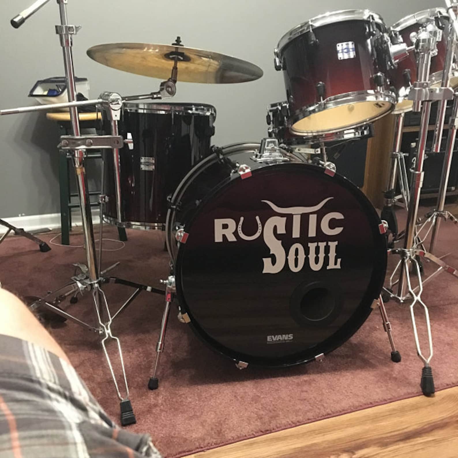Custom Bass Drum Decal Bass Drum Sticker Custom Band Name - Etsy