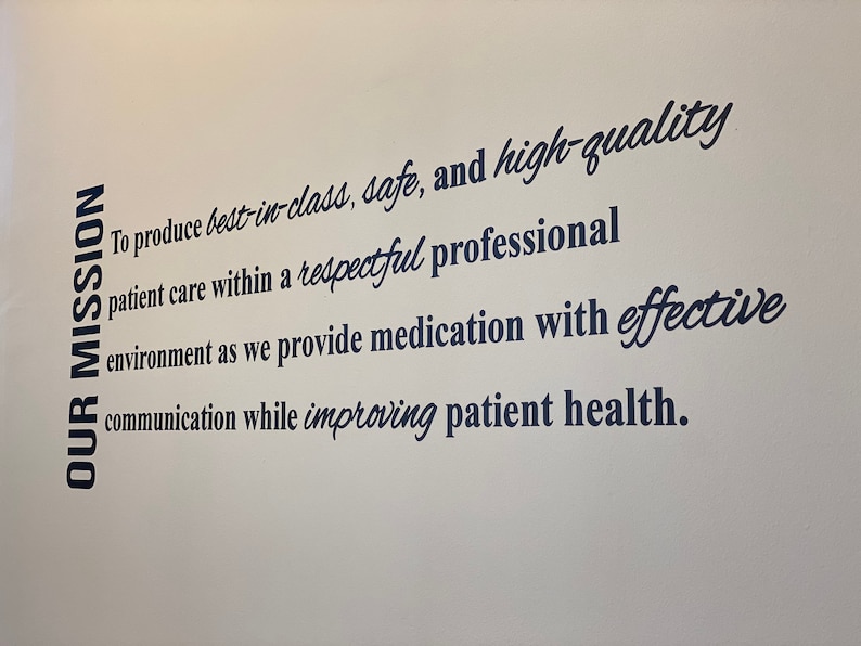 Custom Mission Statement Wall Decal Personalized Vision - Etsy