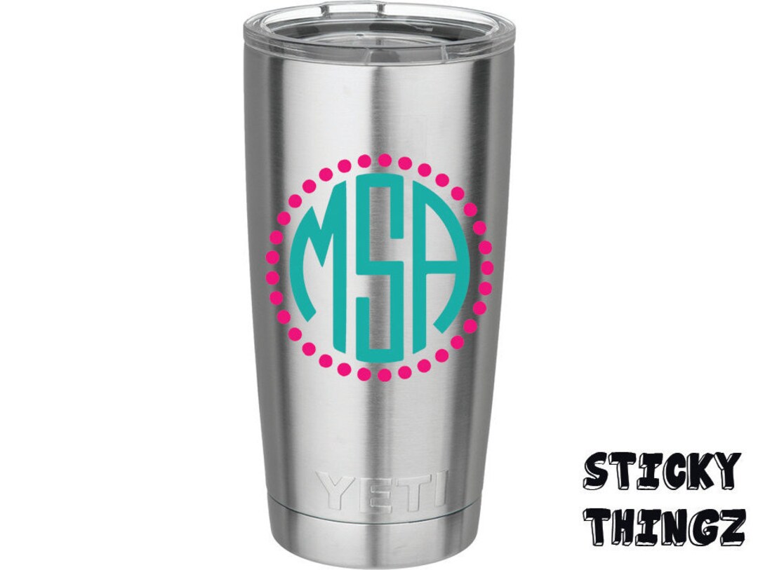 Yeti Custom Decal Monogram Decal Yeti Monogram Decal - Etsy