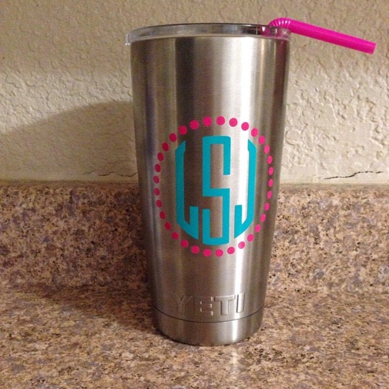 Yeti Custom Decal Monogram Decal Yeti Monogram Decal - Etsy