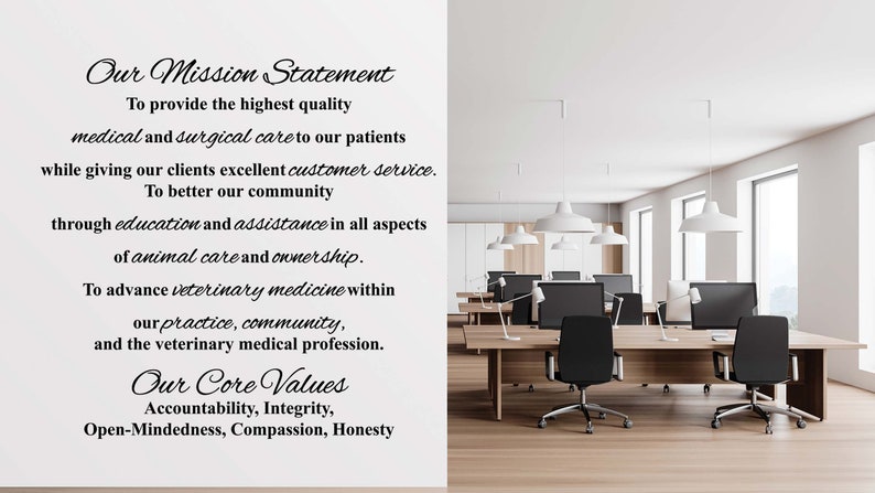 Custom Mission Statement Wall Decal Personalized Vision - Etsy