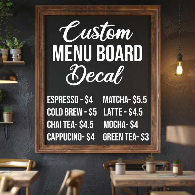 Menu Board Coffee Shop - Etsy