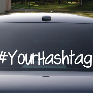 Hashtag Decal, Hashtag Sticker, Custom Decal, Yeti Decal, Hashtag, Car ...
