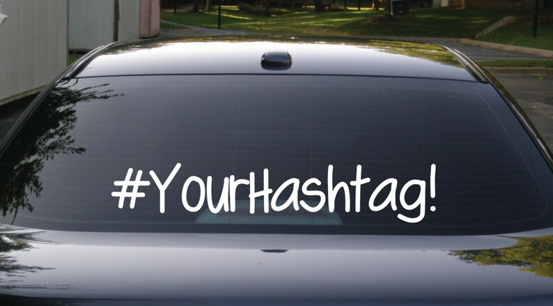 Hashtag Decal Hashtag Sticker Custom Decal Yeti Decal | Etsy