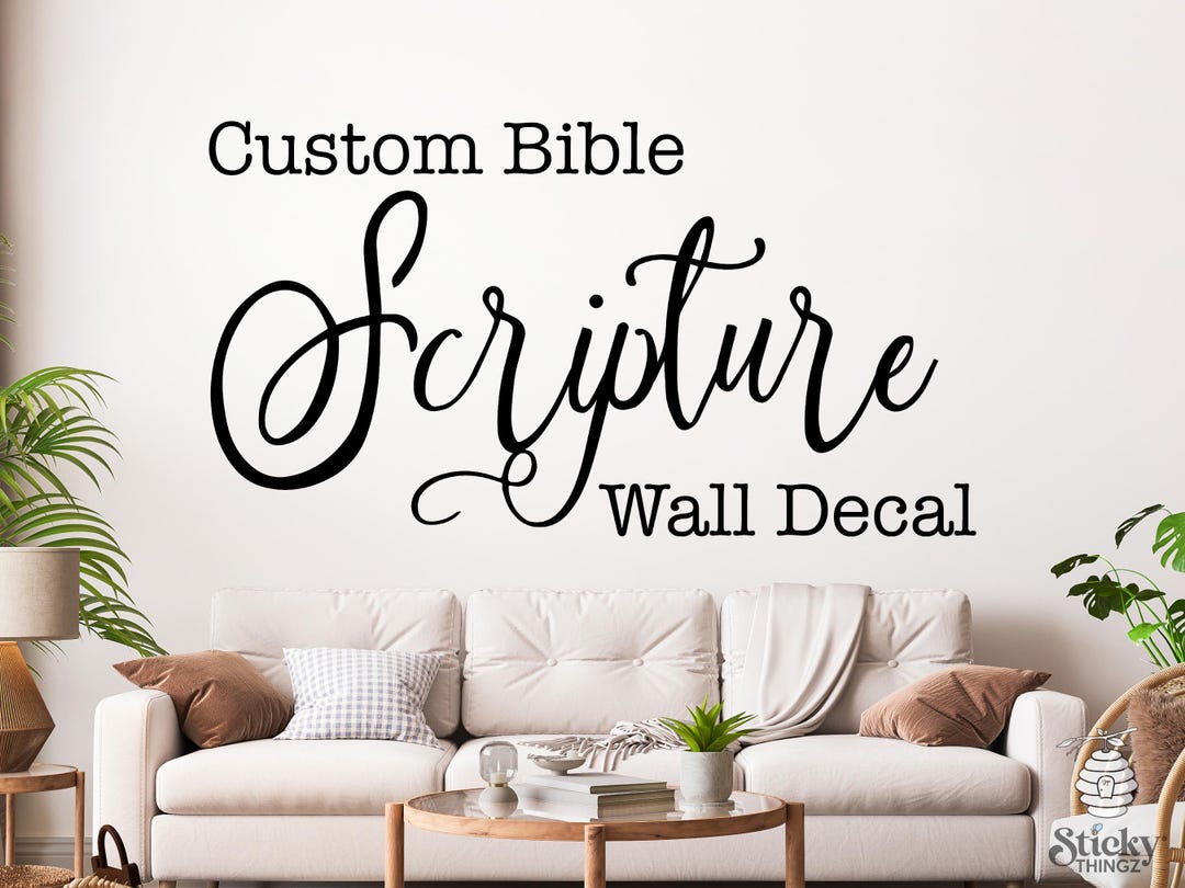 Custom Bible Verse Wall Decal: Personalized Scripture Vinyl Lettering ...