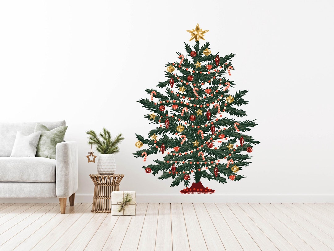 Removable Christmas Tree Wall Decal: Holiday Home Decor - Etsy