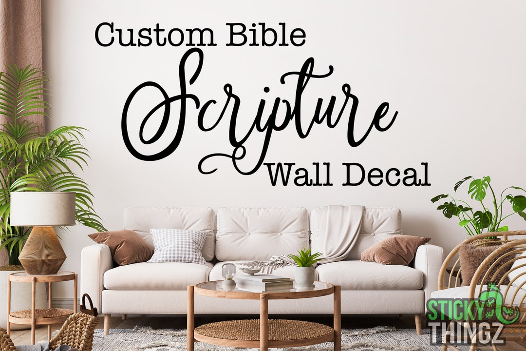 Custom Bible Verse Wall Decal: Personalized Scripture Vinyl Lettering ...