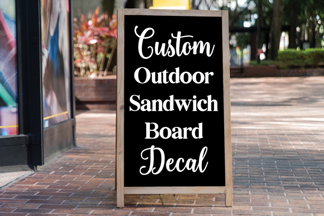 Custom Sandwich Board Vinyl Decal: A-frame Sign Lettering - Etsy