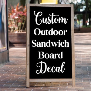 Custom Sandwich Board Vinyl Decal: A-frame Sign Lettering - Etsy