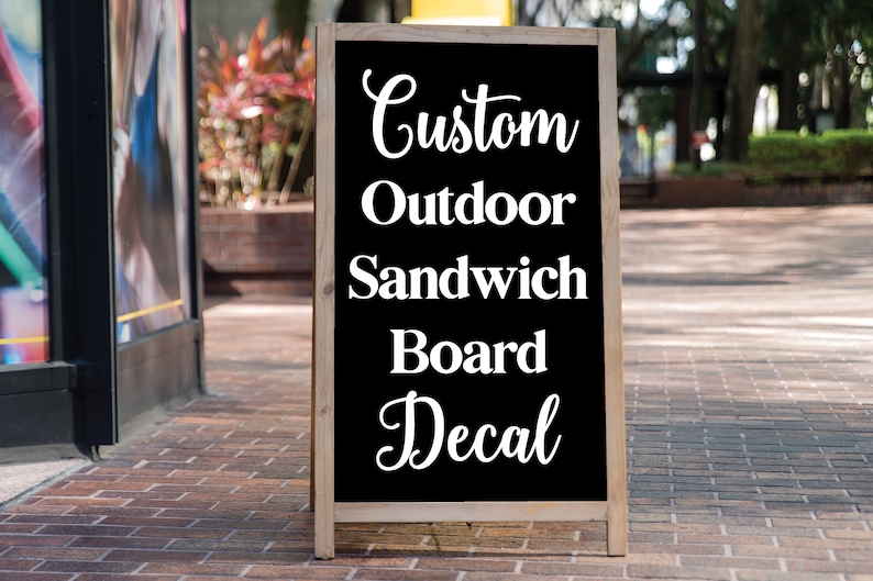 Custom Sandwich Board Vinyl Decal: A-frame Sign Lettering - Etsy