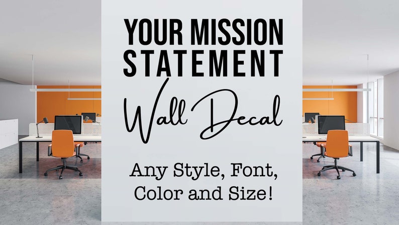 Custom Mission Statement Wall Decal Personalized Vision - Etsy