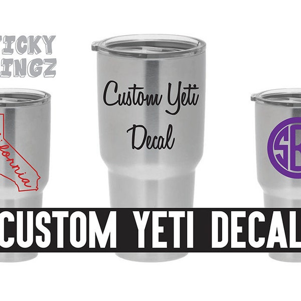 Custom Yeti Decal - Etsy