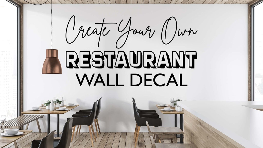 Custom Wall Decal for Restaurant, Bar, Cafe, Bakery, Coffee Shop ...
