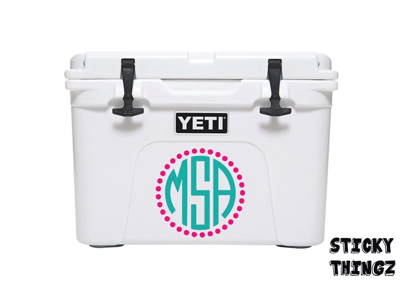 Yeti Custom Decal Monogram Decal Yeti Monogram Decal | Etsy