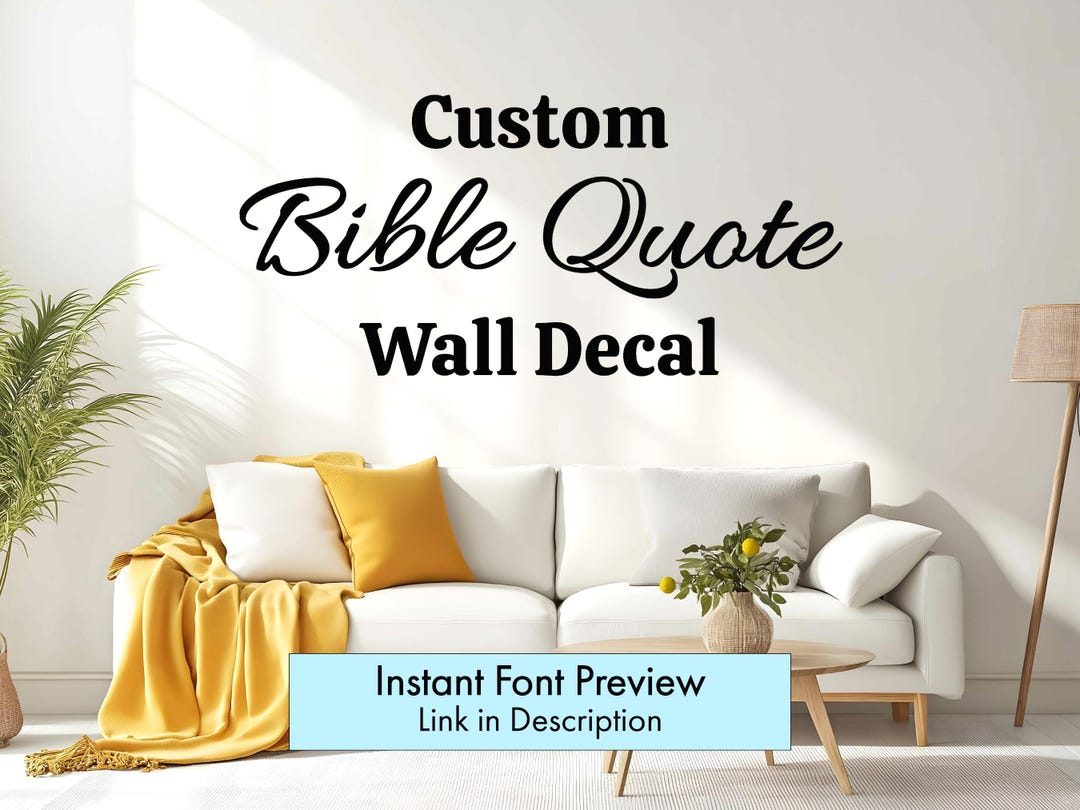 Custom Bible Quote Wall Decal - Spiritual Decor - Personalized Gift - Etsy