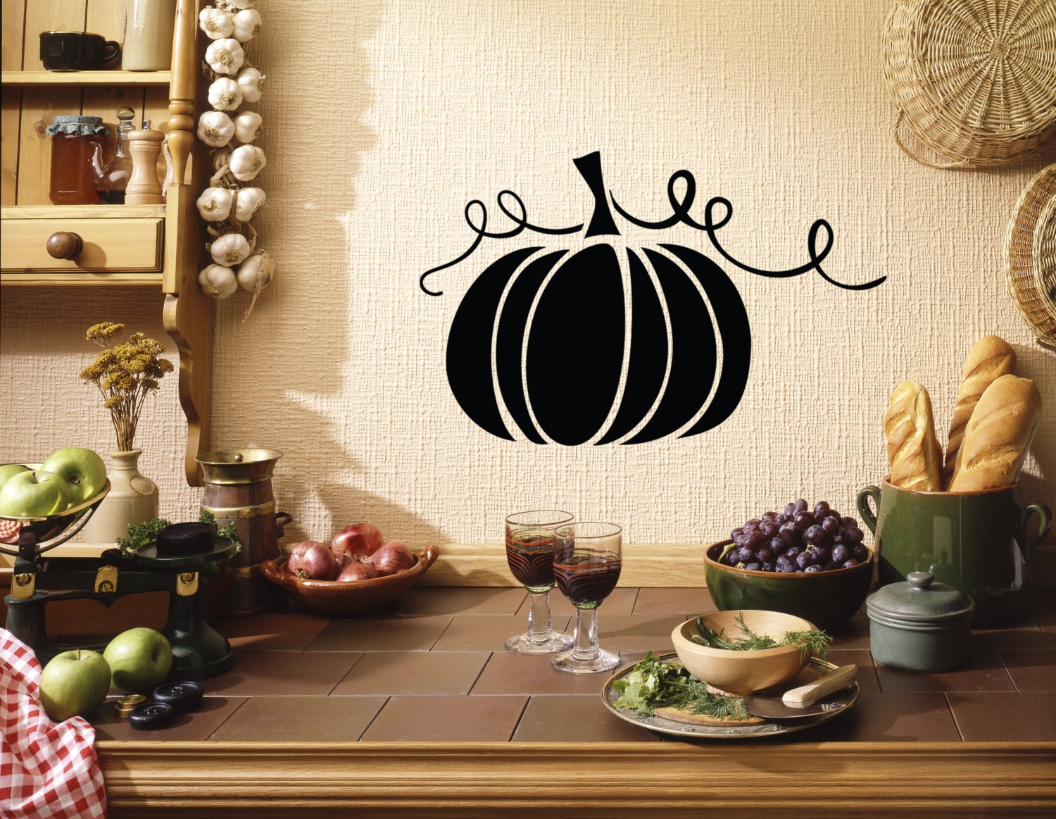Thanksgiving Thanksgiving Wall Decal Pumpkin Decal Fall - Etsy