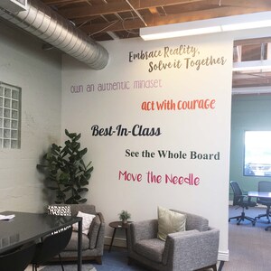 Custom Mission Statement Wall Decal - Personalized Vision Statement ...