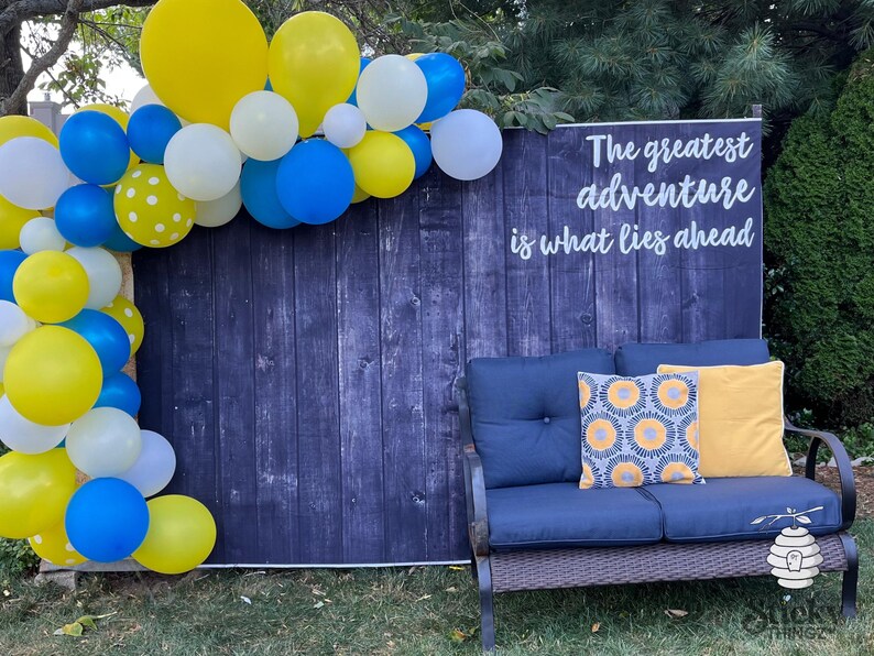 Custom Event Backdrop Decal - Party Photo Op Sign - Removable Vinyl ...