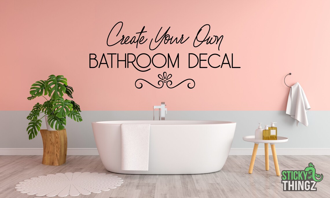 Custom Bathroom Wall Decal Restroom Decal Custom Bathroom | Etsy
