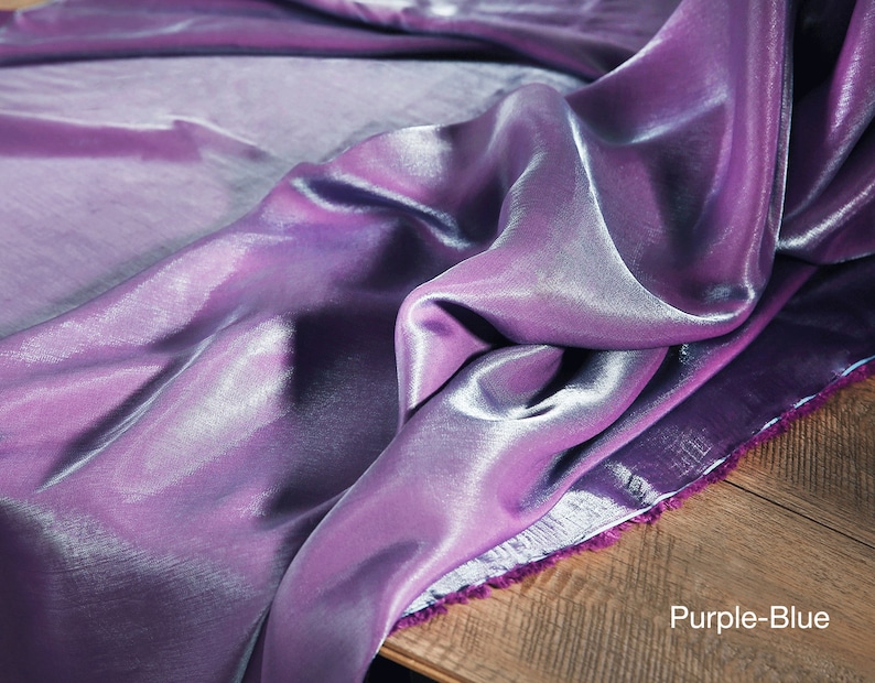 Variegated Two Colored Glaze Satin Reflective Polyester Fabrics - Etsy