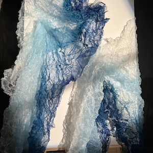 Elegant Gradient Pleated Tulle Transparent Reflective Fabric for ...