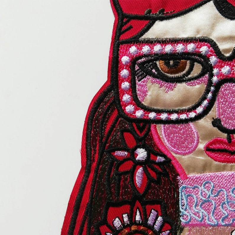 Modern Embroidery Hobo Girl Patches Boho Appliques Hippie | Etsy