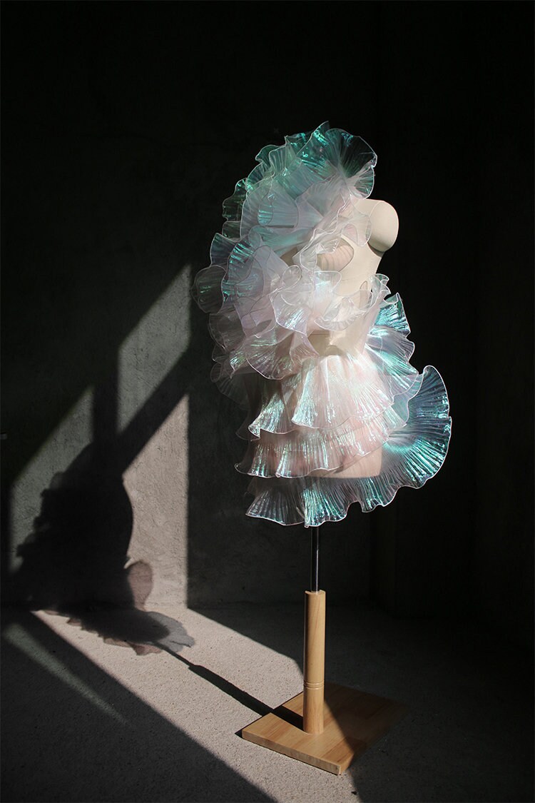 Flounced Ruffled Symphony Transparent Fabric - Etsy Canada