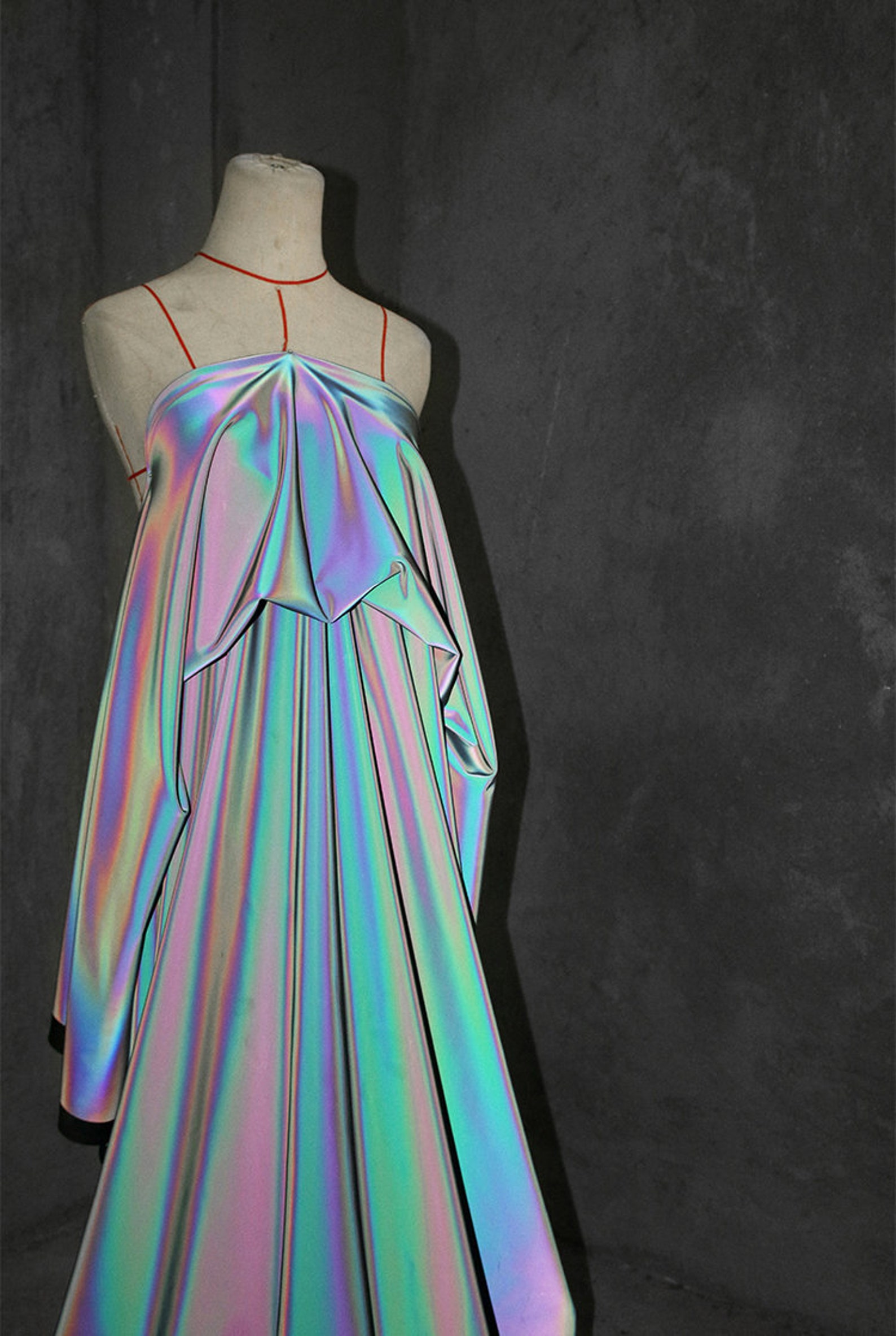 Midnight Rainbow Laser Reflective Material Colorful Gradient | Etsy