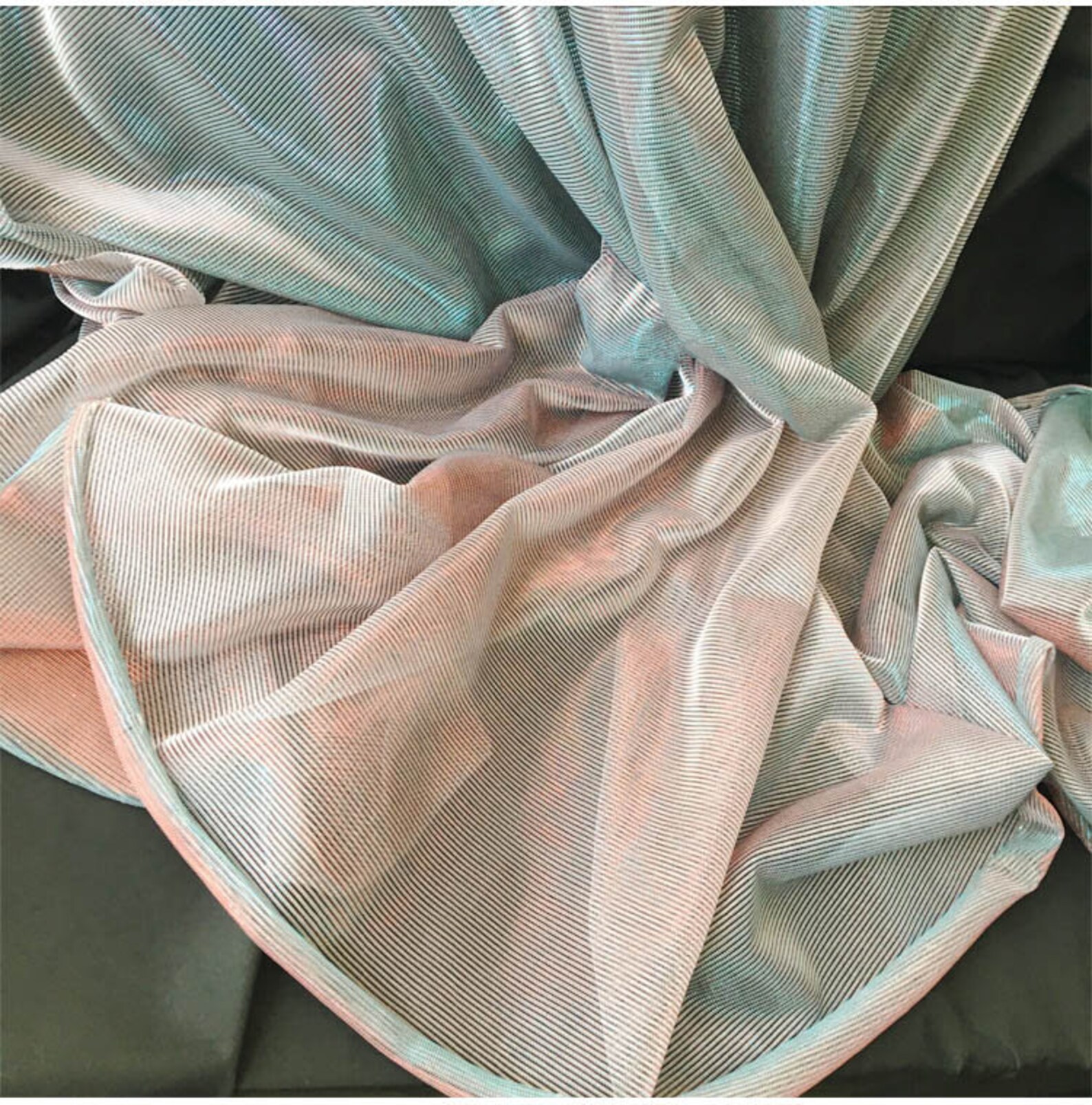 Reflective Laser Symphony Hollow Texture Mesh, Magic Color Perspective ...