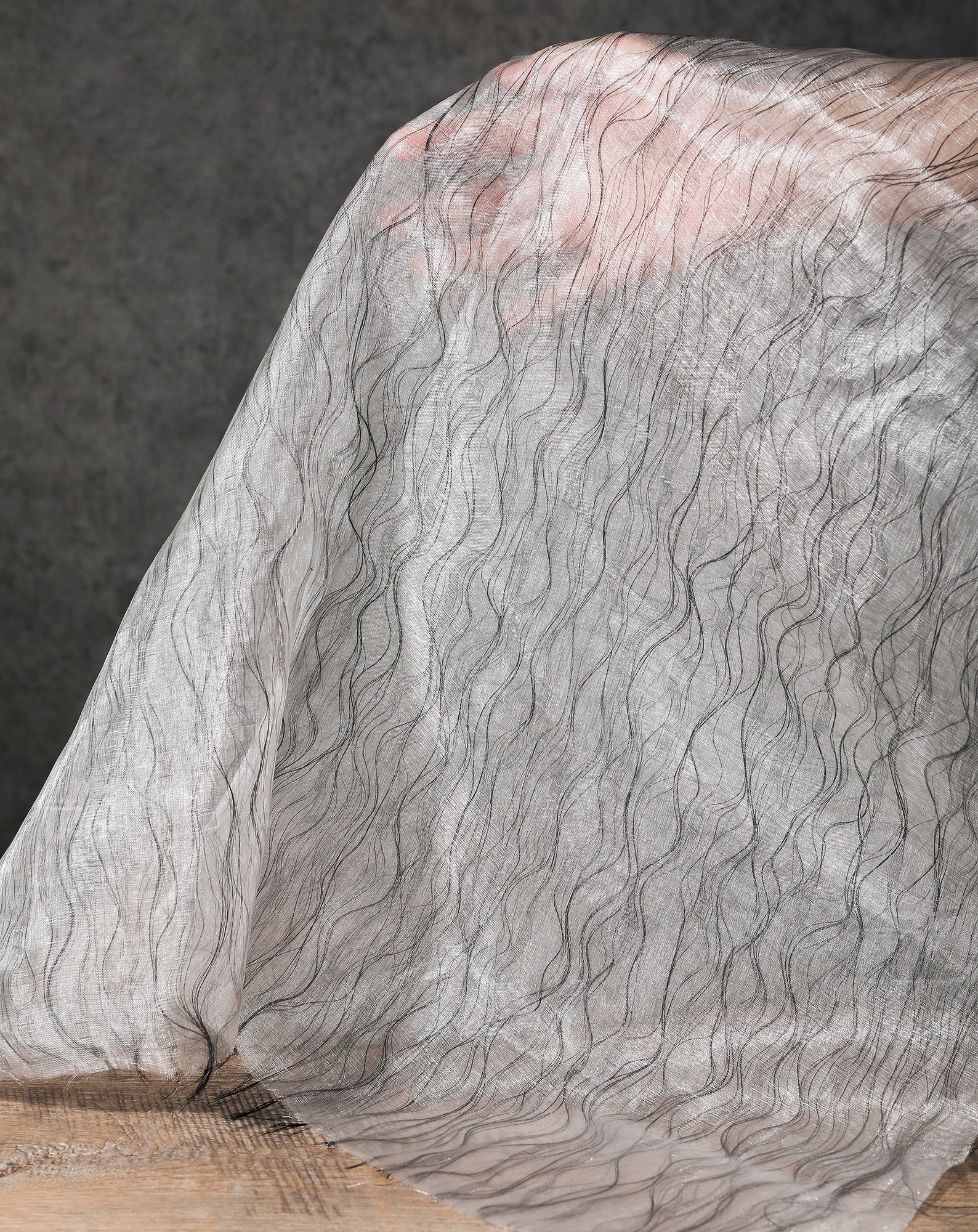 Laminated thread See-through organza Fabric 1/2 yard | Etsy