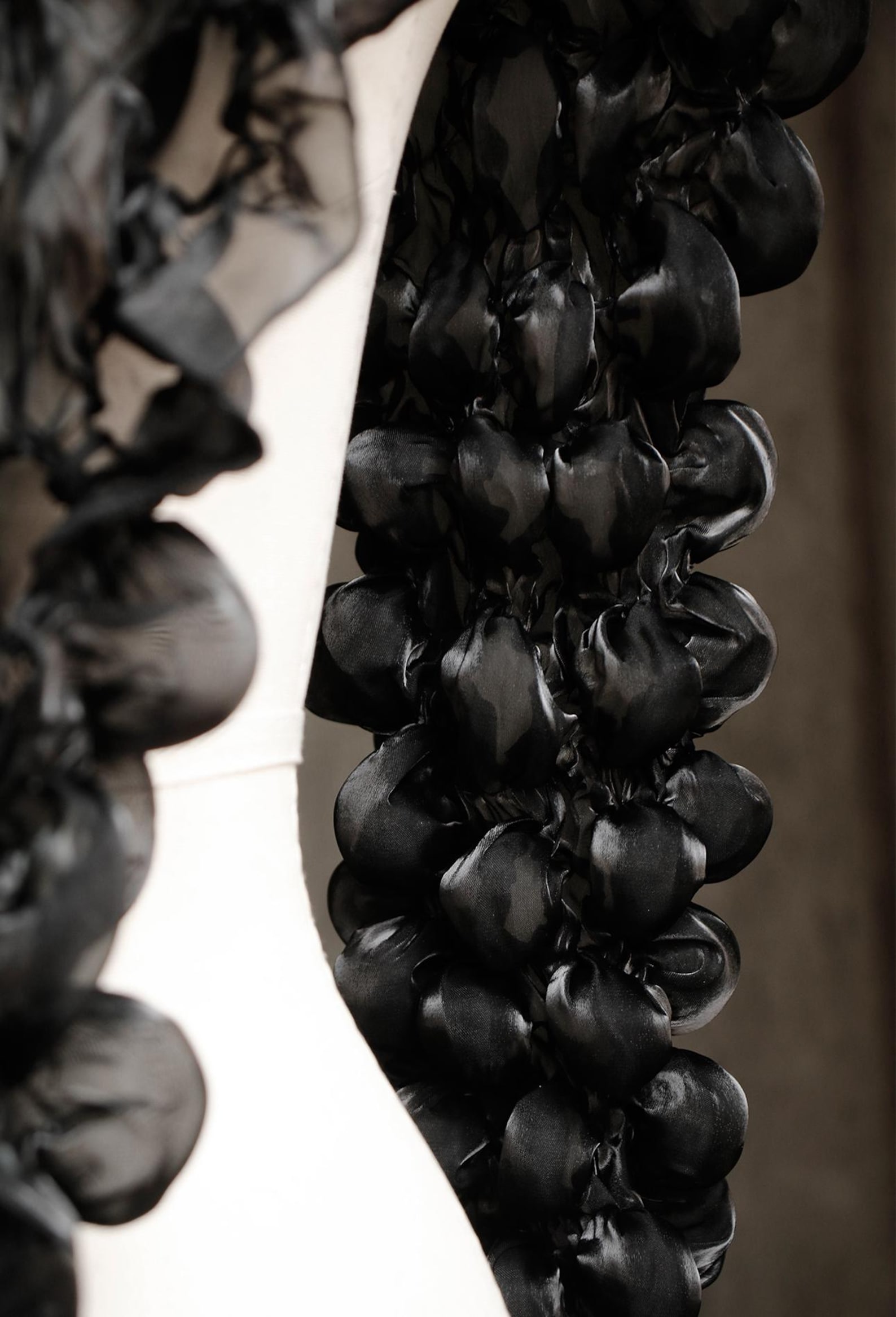 3D Bubble Mesh Fabric, Sheer Sculptural Puff Texture, Heat-set for ...