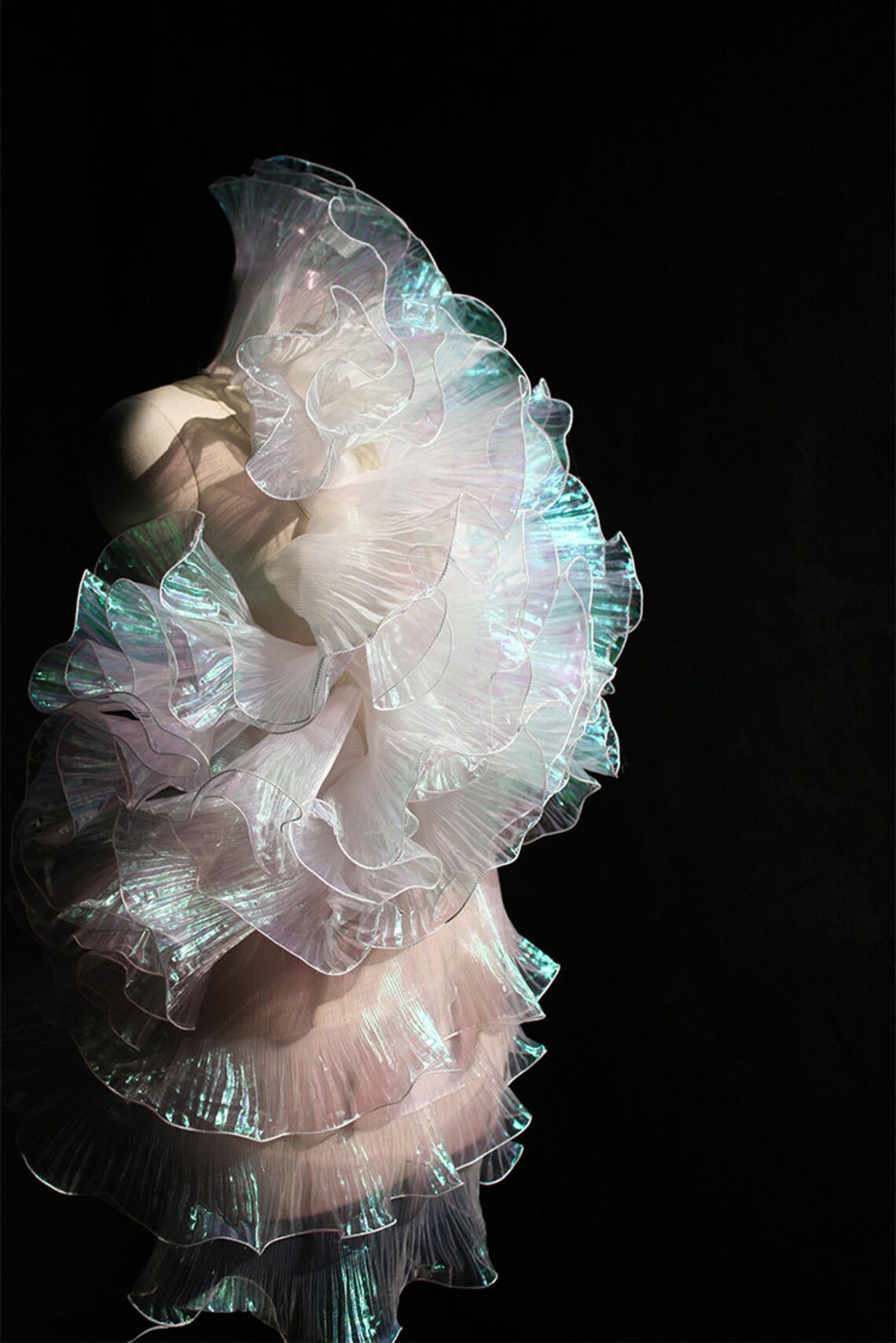 Flounced Ruffled Symphony Transparent Fabric - Etsy Canada