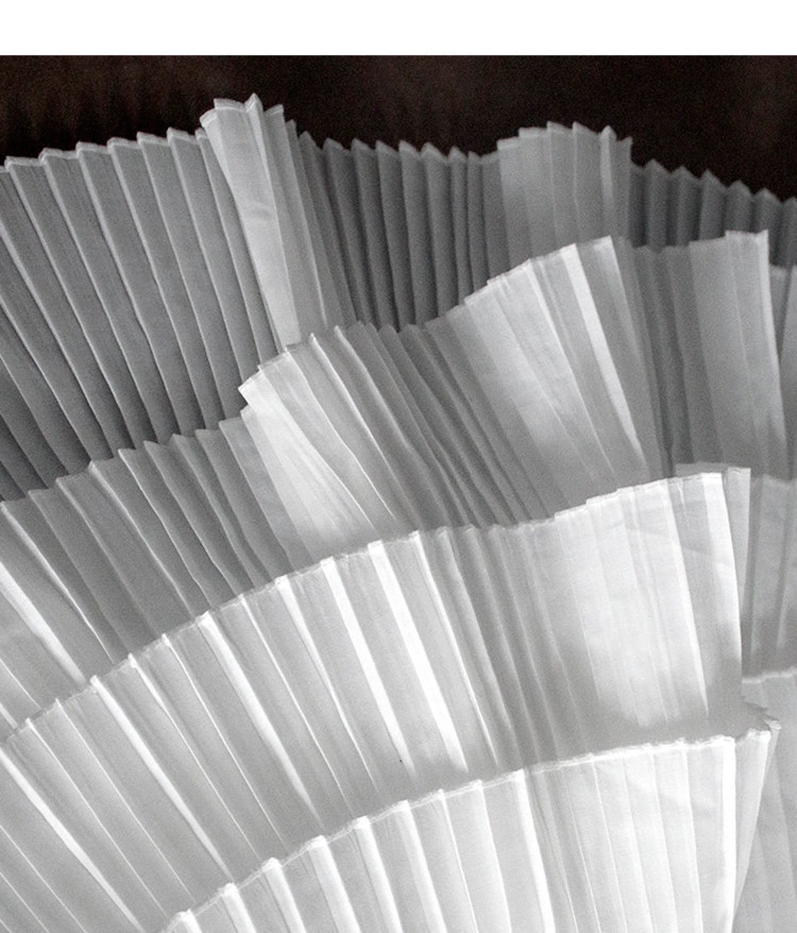 White Big Organ Ruffle Wavy Fabric Lace Dress Accessories | Etsy