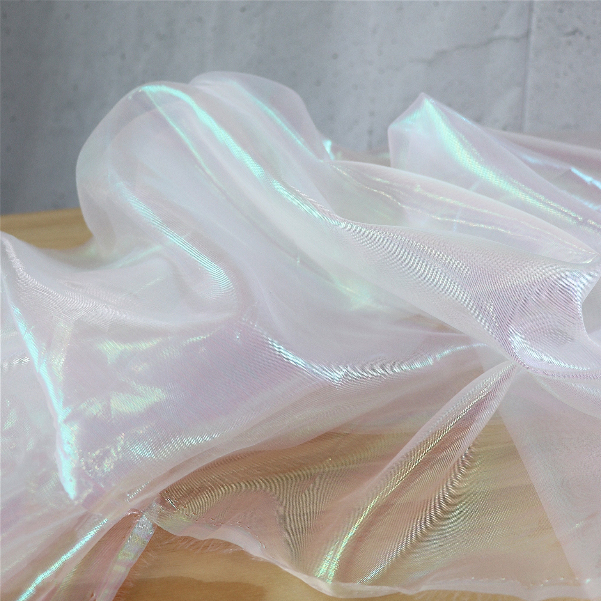 Holographic Laser Gauze Fabric: Symphony Iridescent Polyester, 55" Wide ...