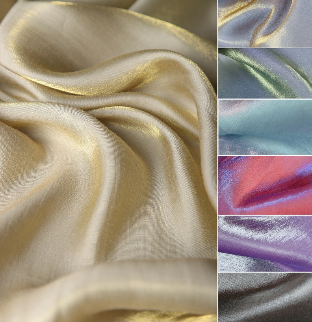 Variegated Two Colored Glaze Satin Reflective Polyester Fabrics - Etsy