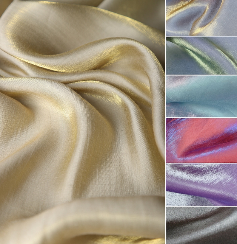 Variegated Two Colored Glaze Satin Reflective Polyester Fabrics - Etsy