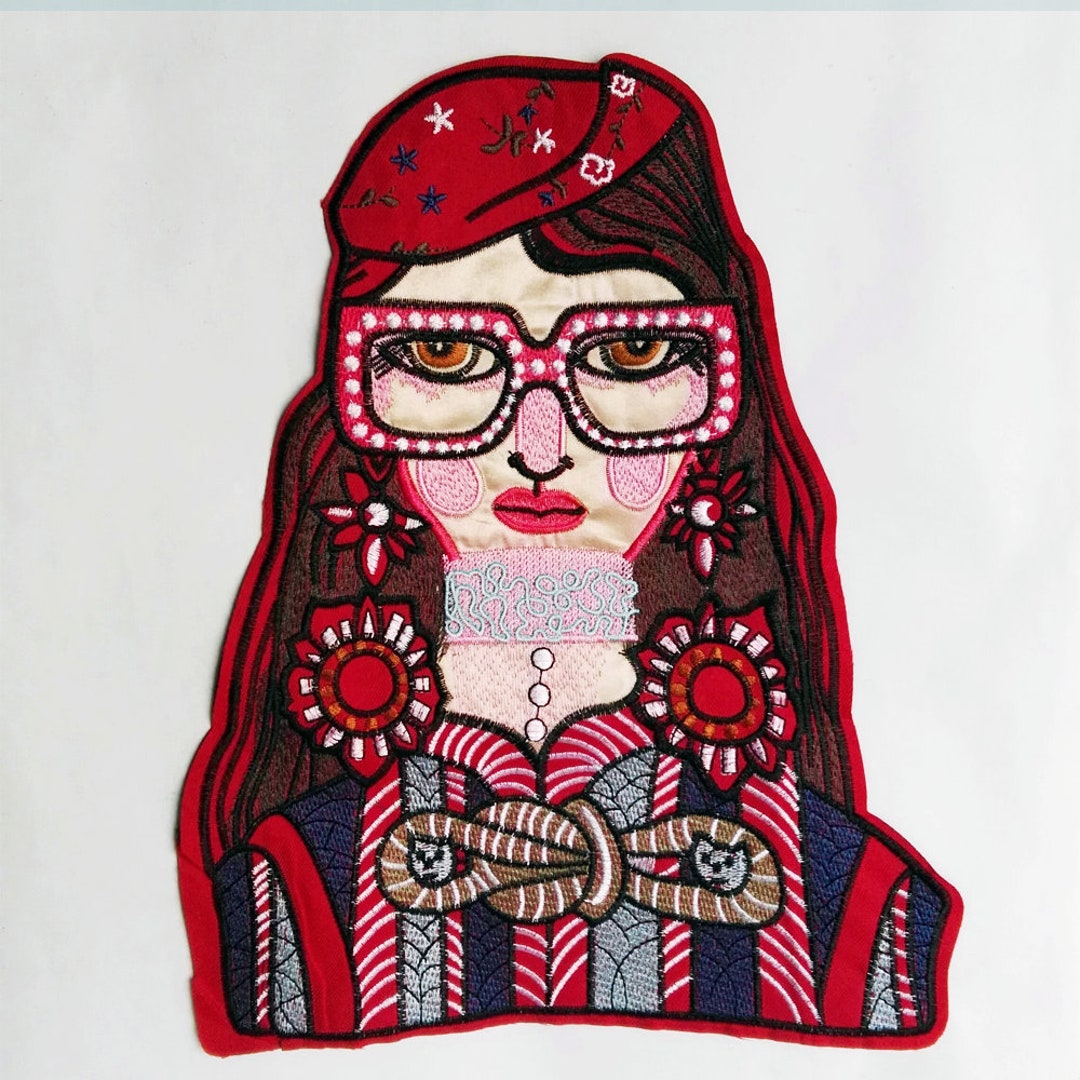 Modern Embroidery Hobo Girl Patches Boho Appliques Hippie Fashion ...